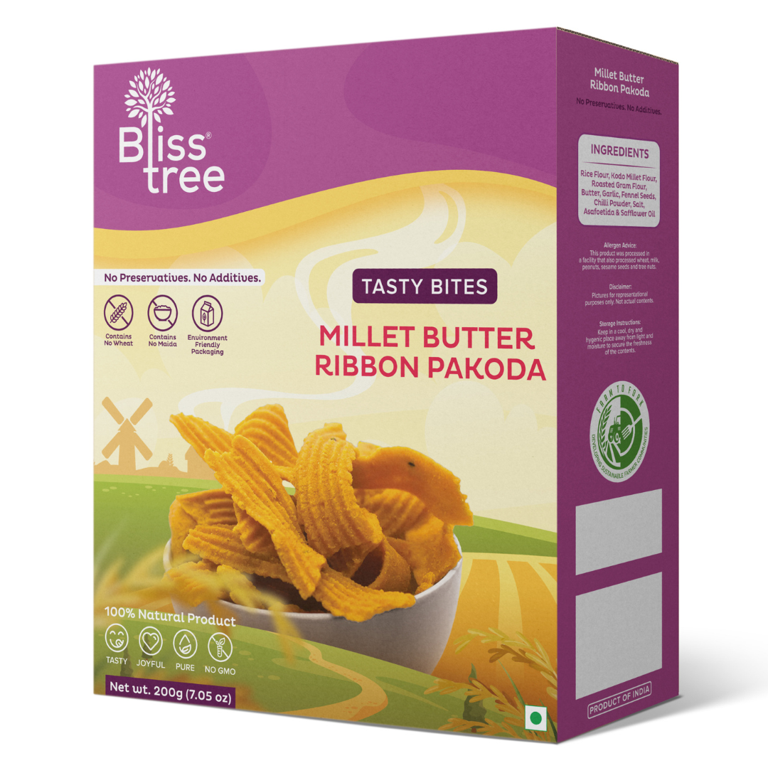 Millet Butter Ribbon Pakoda - 200g - Bliss Tree