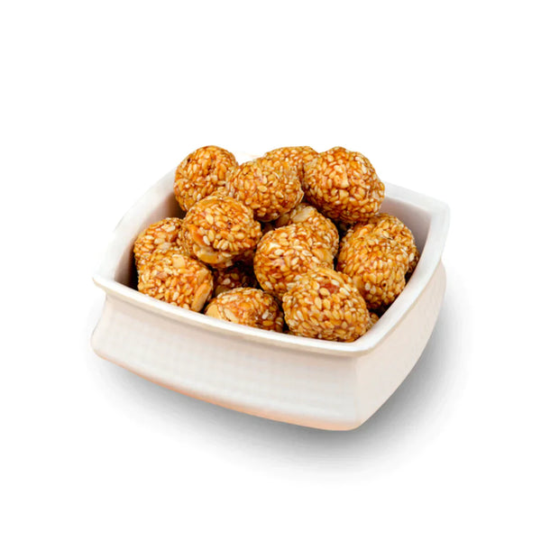 White Sesame & Peanut Balls/Ellu Kadalai Urundai - 90g - Bliss Tree